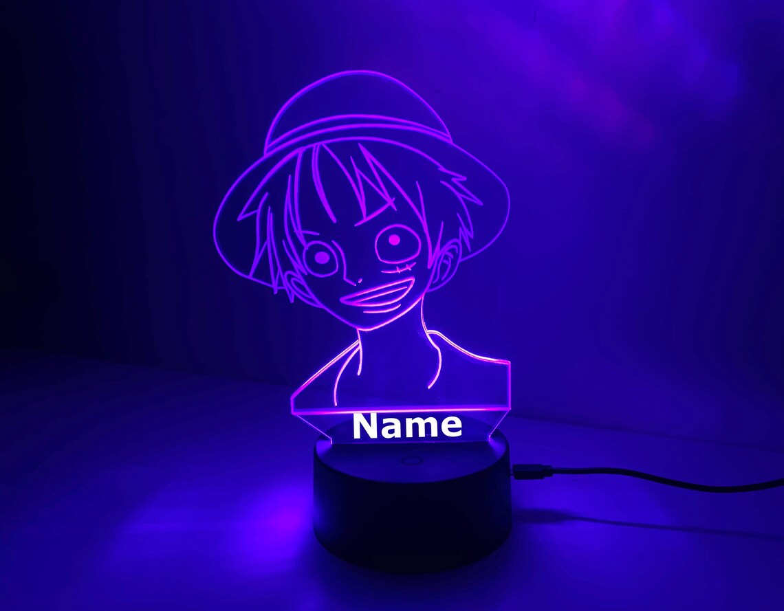 Personalised One Piece Anime Light L Night Light | Luffy | Anime Gift ...