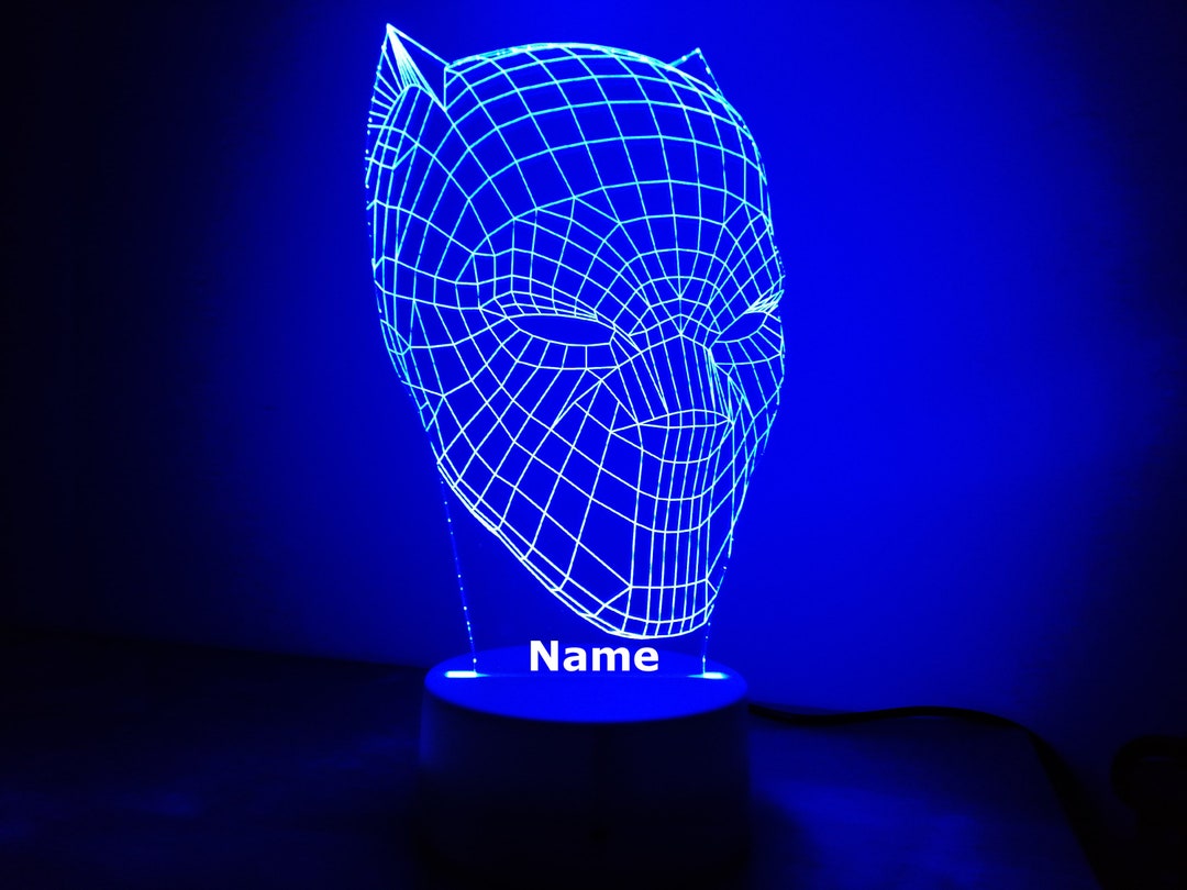 Personalised Superhero Night Light Kids Bedroom Boys gift LED Light ...