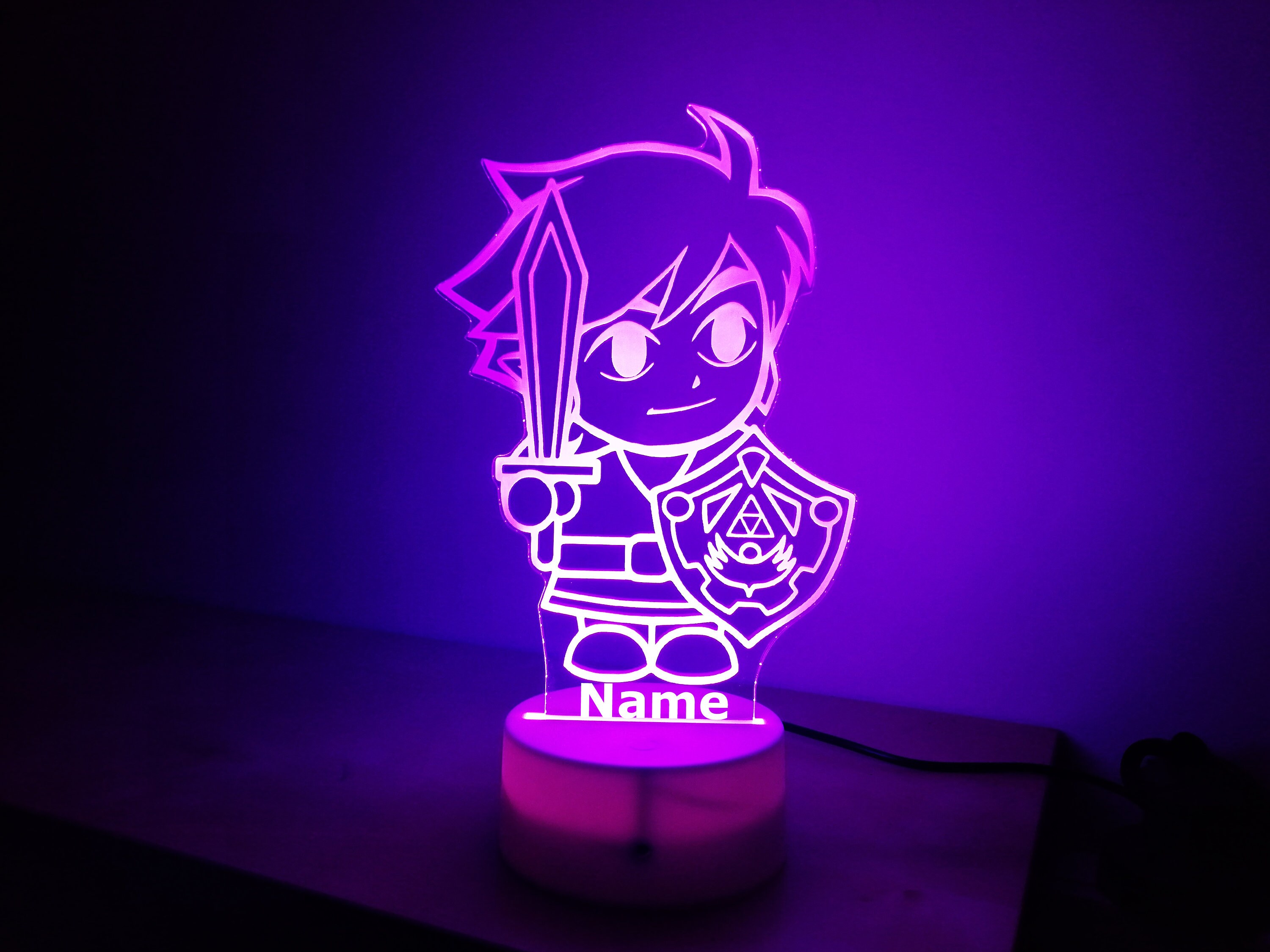 Personalised Zelda Night light Link Video game light | Etsy