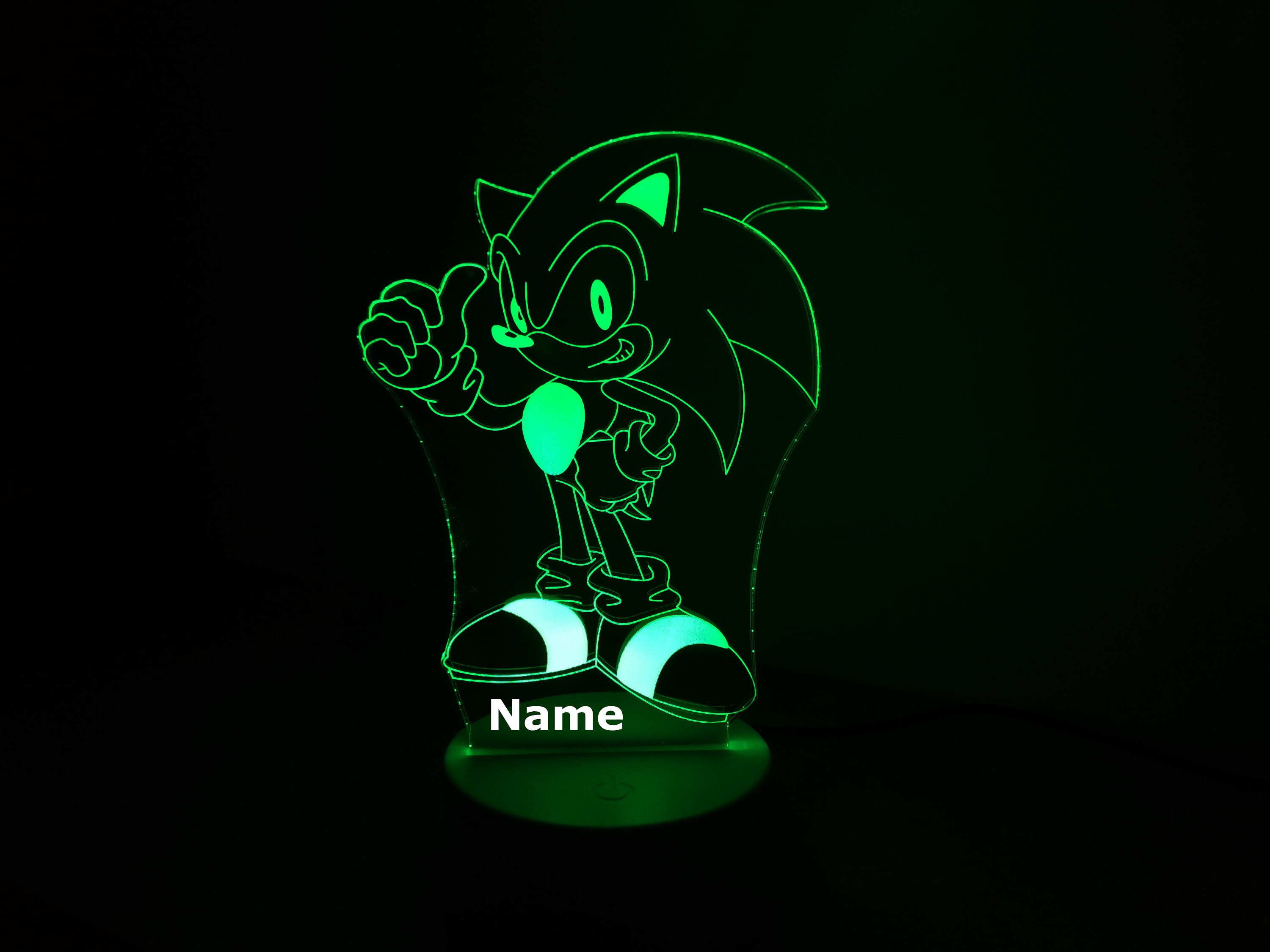 Personalised Sonic Night Light Sonic Hedgehog Kids Bedroom - Etsy UK