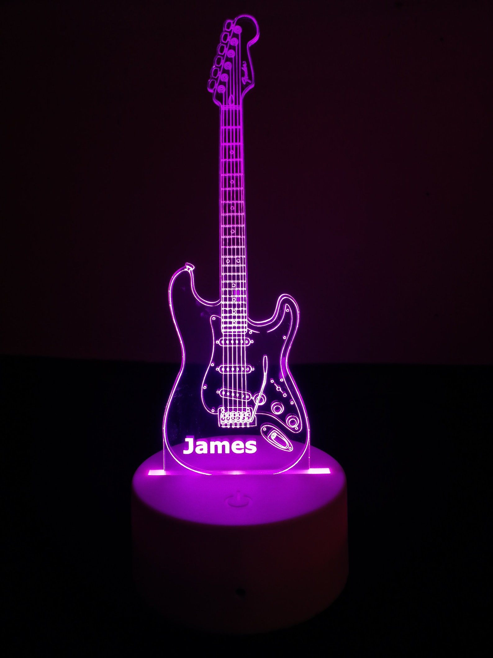 Personalised Guitar Night Light Fender Stratocaster LED - Etsy UK