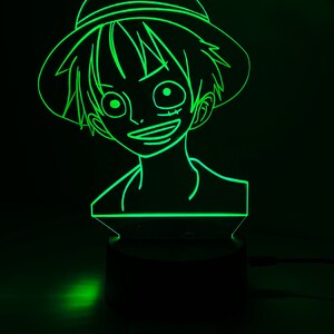 Personalised One Piece Anime Light L Night Light | Luffy | Anime Gift ...