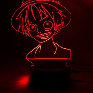 Personalised One Piece Anime Light L Night Light | Luffy | Anime Gift ...
