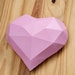 Heart Wall Decor, Papercraft Heart, Low Poly Heart, DIY Valentine's Day ...