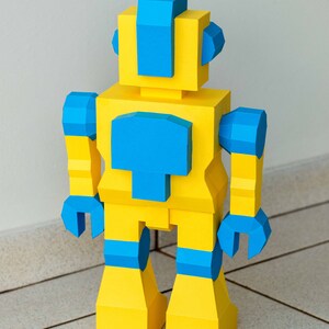 Vintage Robot Papercraft Template, DIY Papercraft, Low Poly, DIY Robot ...