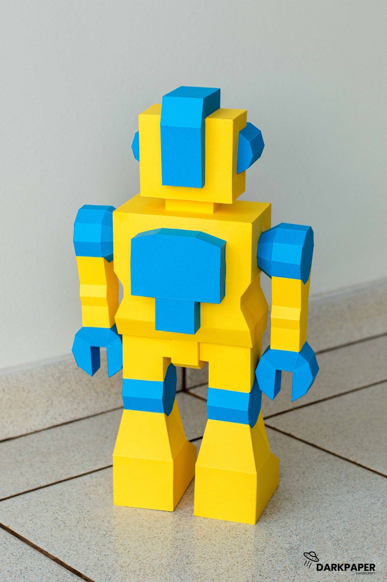 Vintage Robot Papercraft Template, DIY Papercraft, Low Poly, DIY Robot ...