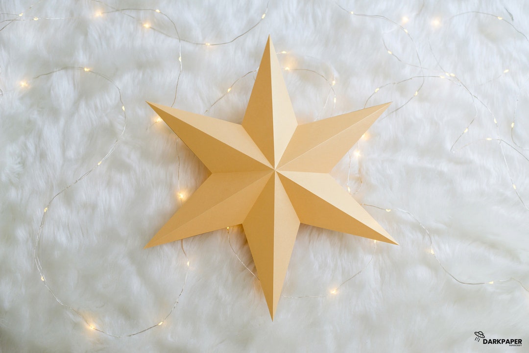 Star Template, Star Papercraft, Papercraft Christmas, Christmas Star ...