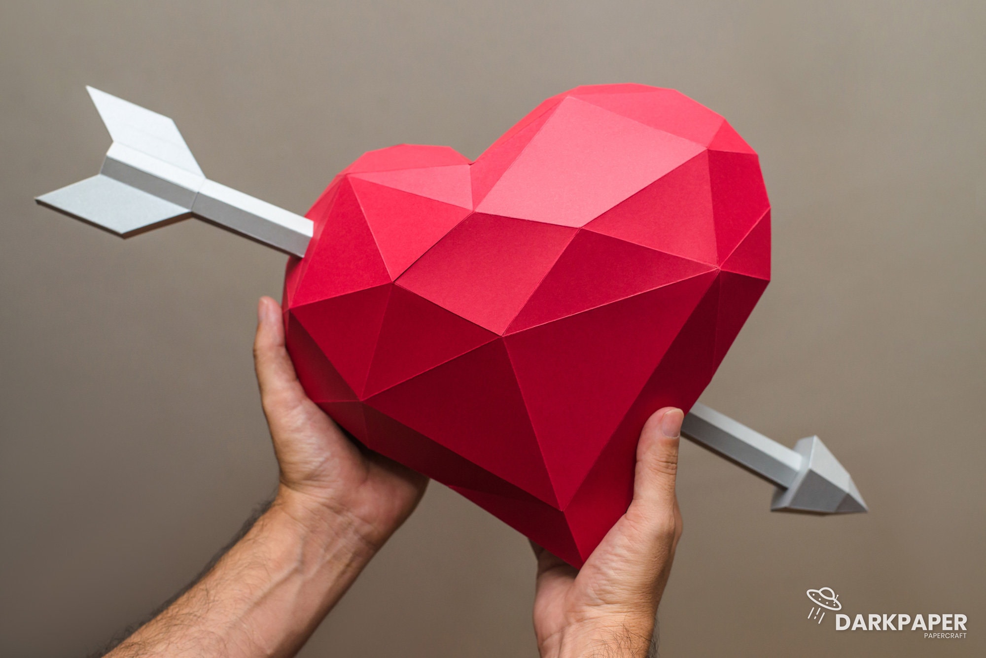 Papercraft Heart With Arrow, Papercraft Heart, Papercraft Heart Arrow ...