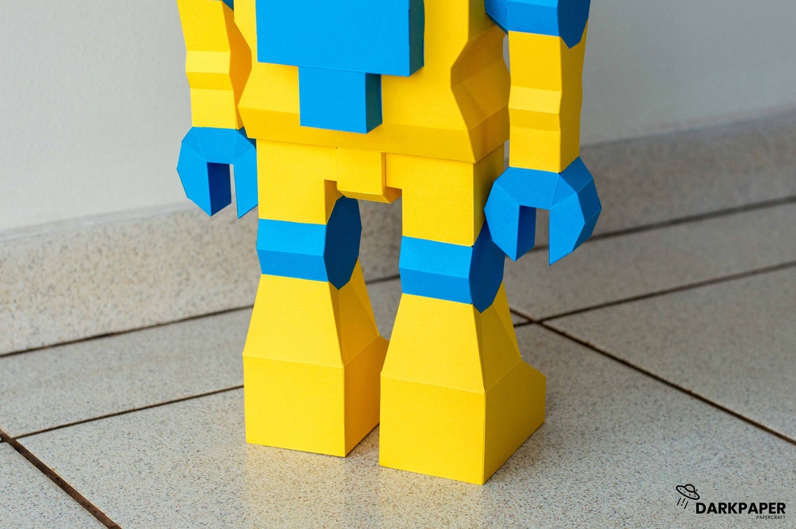 Vintage Robot Papercraft Template DIY Papercraft Low Poly - Etsy