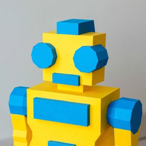 Vintage Robot Papercraft Template, DIY Papercraft, Low Poly, DIY Robot ...