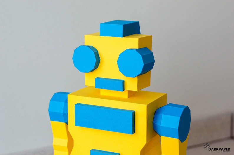 Vintage Robot Papercraft Template, DIY Papercraft, Low Poly, DIY Robot ...