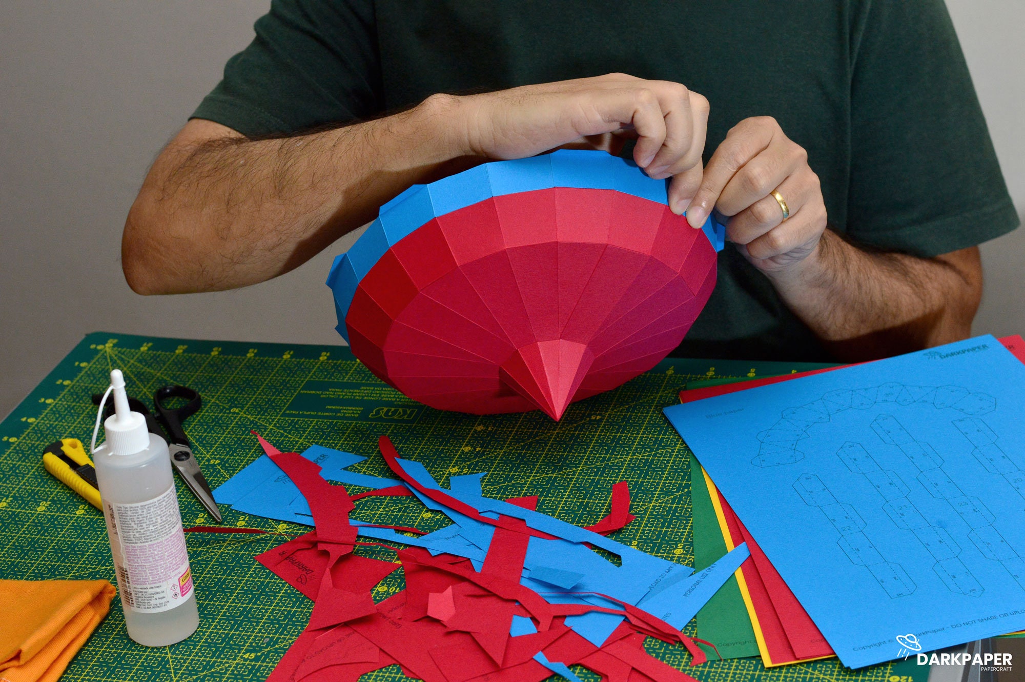 Vintage Spinning Top Papercraft Template DIY Papercraft Low - Etsy