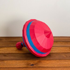 Vintage Spinning Top Papercraft Template, DIY Papercraft, Low Poly, DIY ...