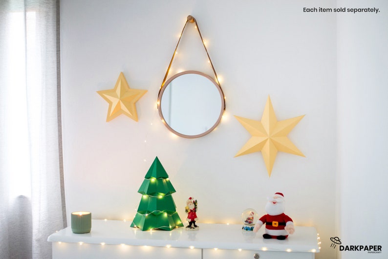 Star Template, Star Papercraft, Papercraft Christmas, Christmas Star ...