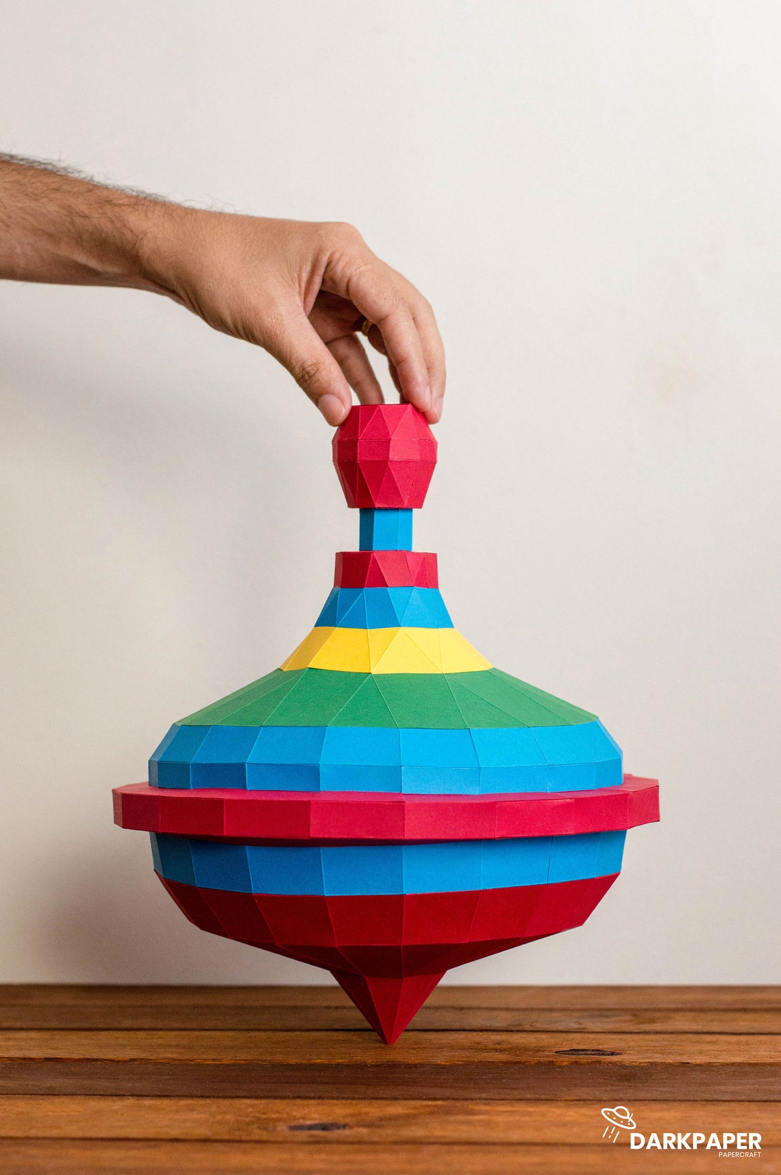 Vintage Spinning Top Papercraft Template, DIY Papercraft, Low Poly, DIY ...