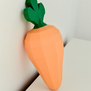 Carrot, Bunny, Low Poly Carrot, Easter Papercraft, Papercraft 3D, DIY ...