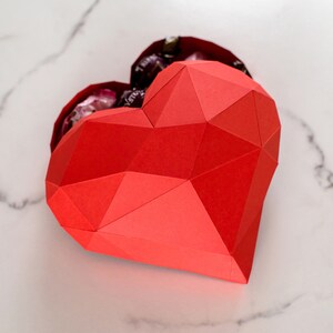 Papercraft Heart Box, Low Poly Heart, DIY Valentine's Day, Papercraft ...