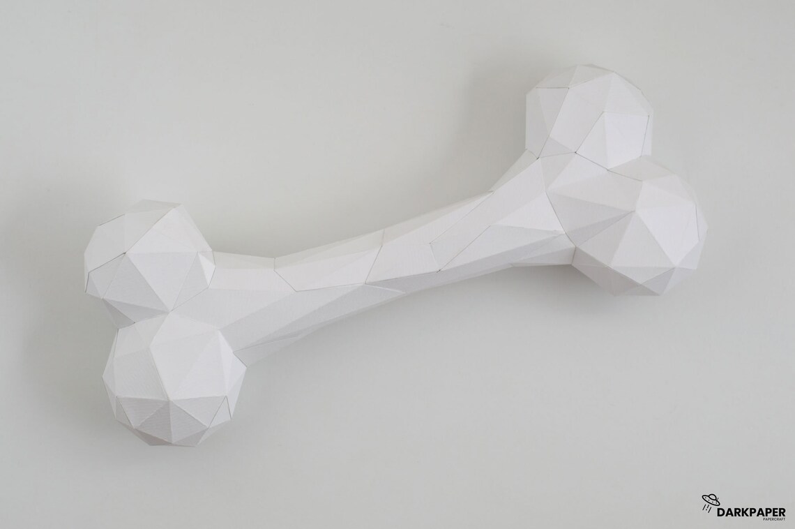 Bone Papercraft Template DIY Papercraft Bone Low Poly DIY - Etsy Canada
