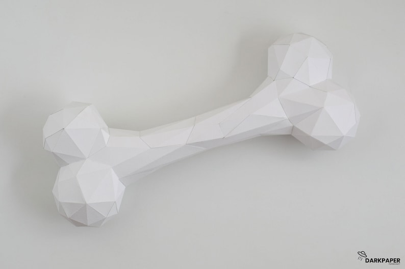 Bone Papercraft Template DIY Papercraft Bone Low Poly DIY | Etsy