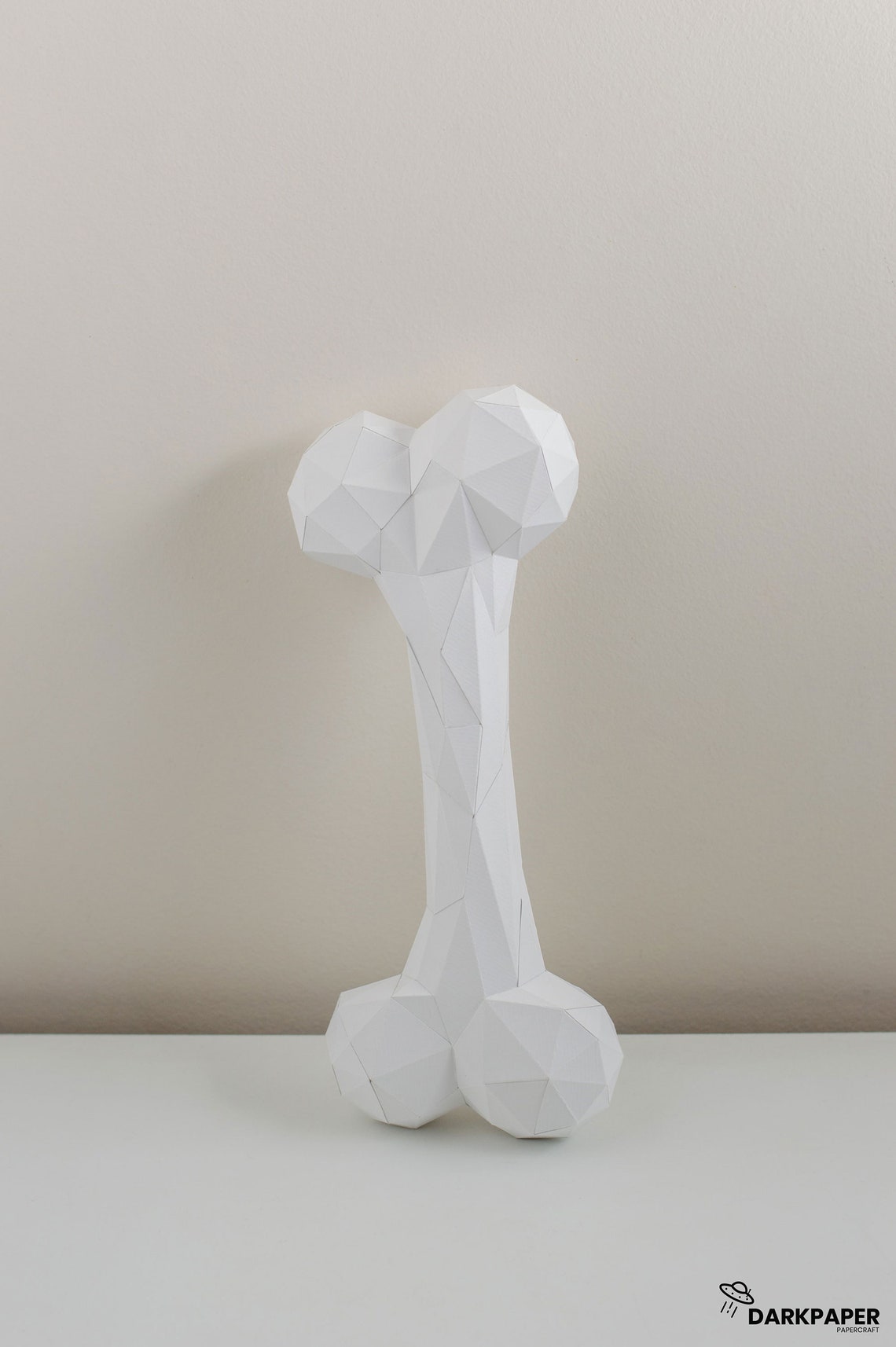 Bone Papercraft Template DIY Papercraft Bone Low Poly DIY - Etsy