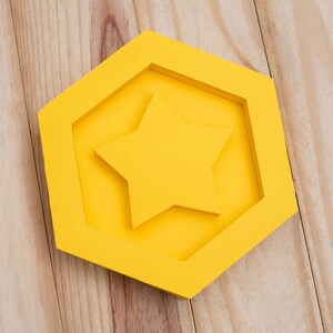 Game Coin Template, Star Game Coin Papercraft, Low Poly, Printable ...