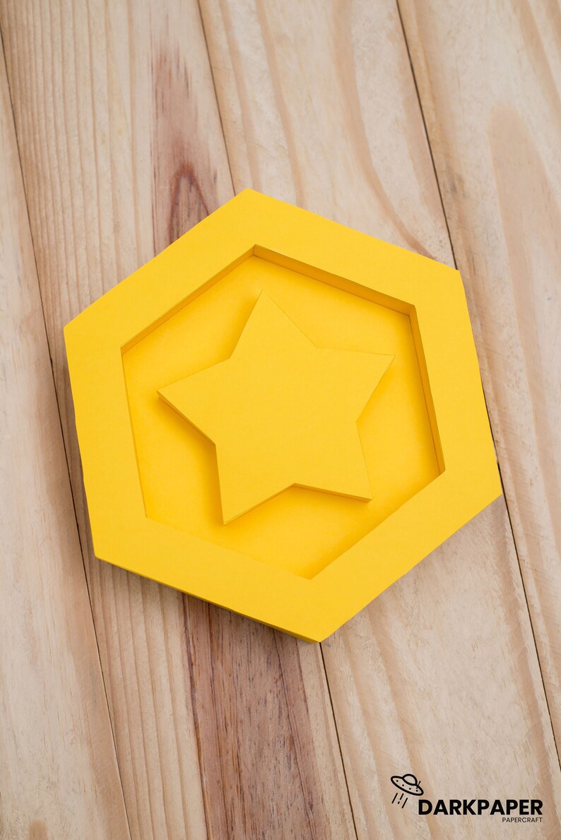 Game Coin Template, Star Game Coin Papercraft, Low Poly, Printable ...