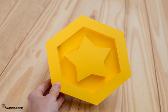 Game Coin Template Star Game Coin Papercraft Low Poly - Etsy