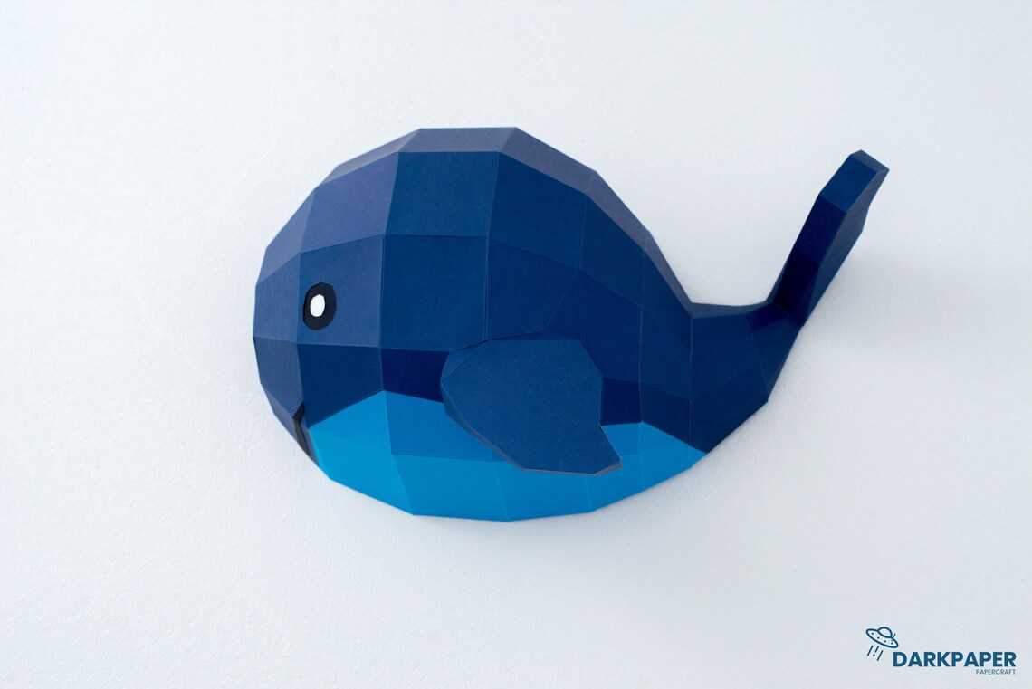 Papercraft Whale, Whale Wall Decor, Origami Whale, Papercraft for Kids ...