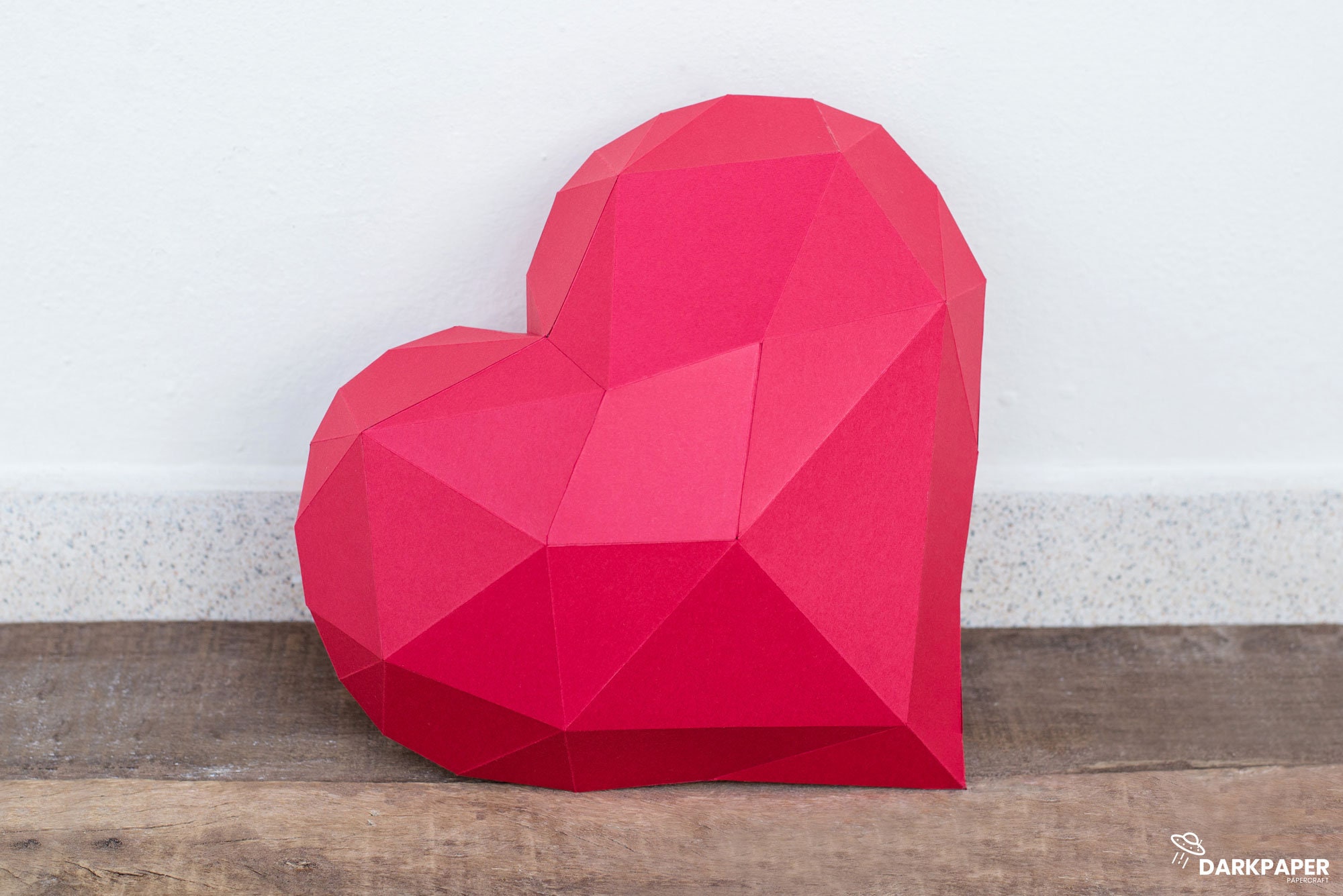 Papercraft Heart Low Poly Heart DIY Valentine's Day DIY - Etsy