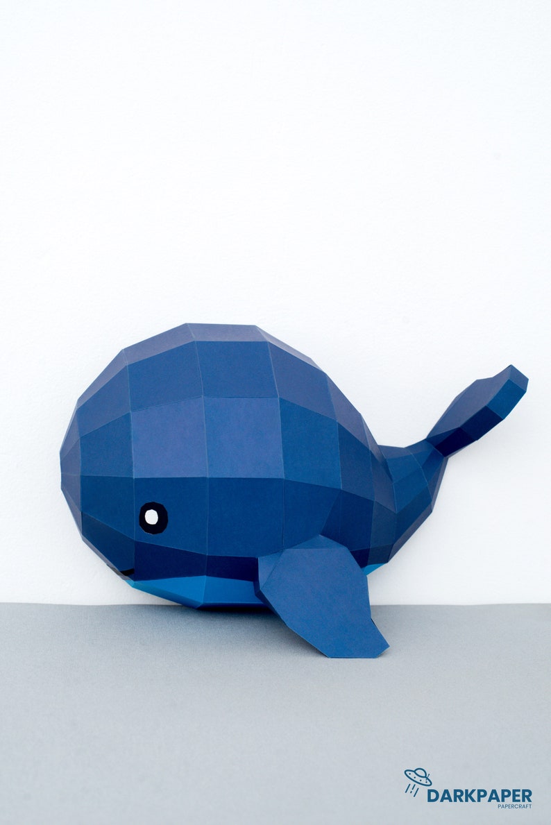Papercraft Whale Whale Wall Decor Origami Whale Papercraft - Etsy