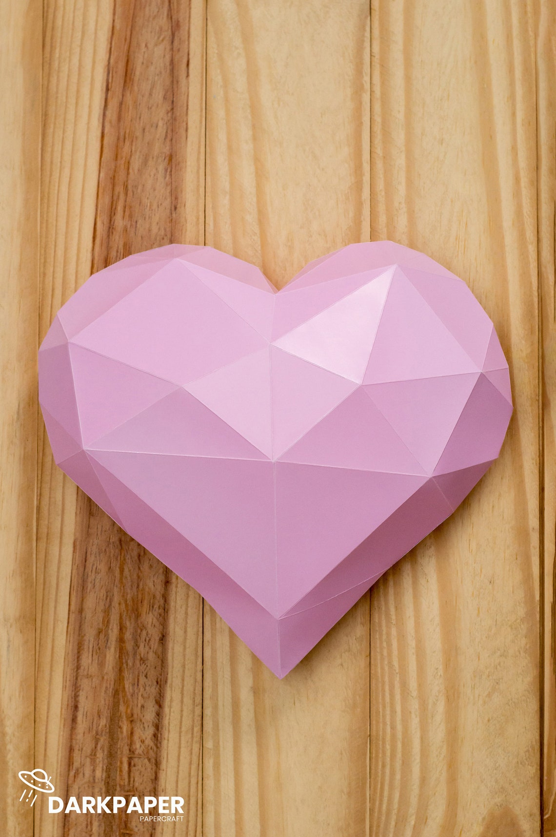 Heart Wall Decor Papercraft Heart Low Poly Heart DIY - Etsy