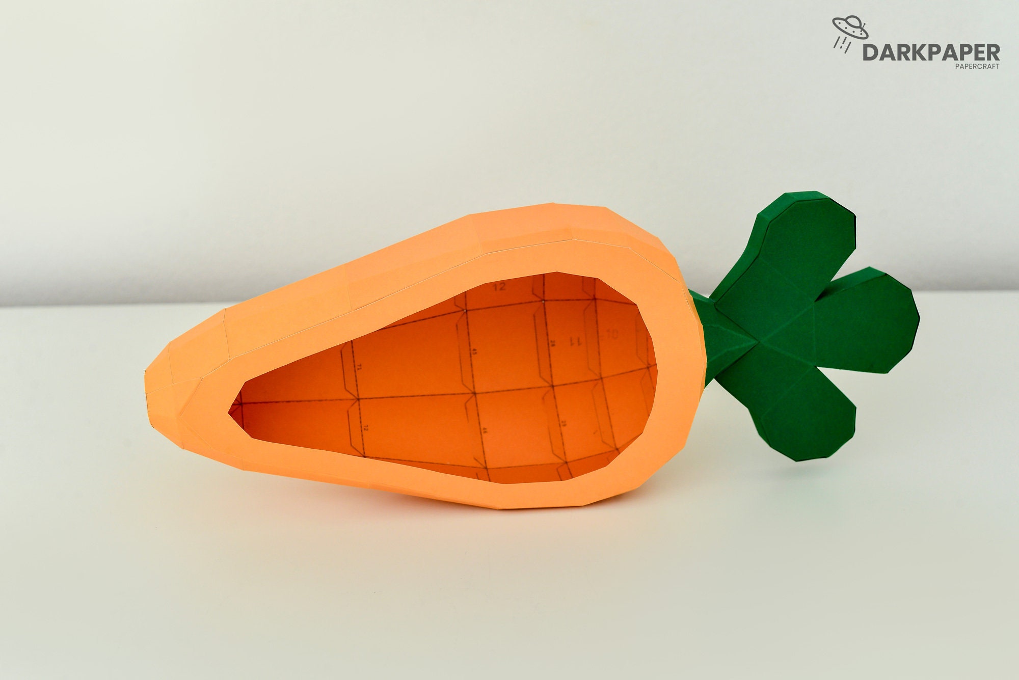 Wall Carrot Bunny Low Poly Carrot Easter Papercraft - Etsy