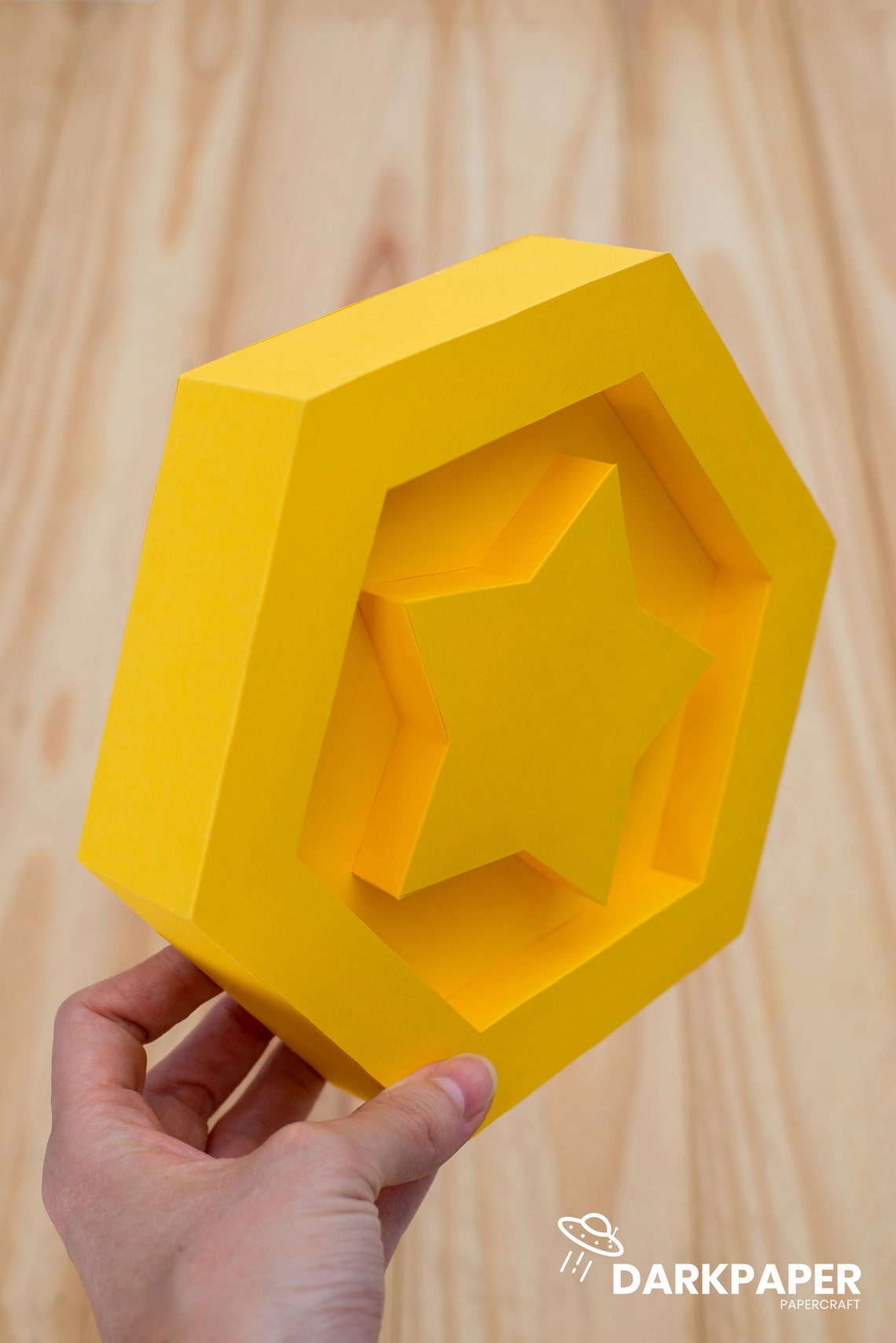 Game Coin Template Star Game Coin Papercraft Low Poly - Etsy