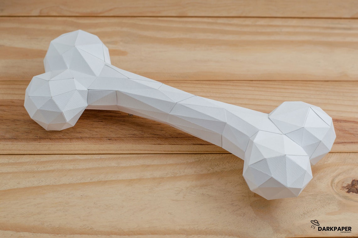 Bone Papercraft Template DIY Papercraft Bone Low Poly DIY | Etsy Canada