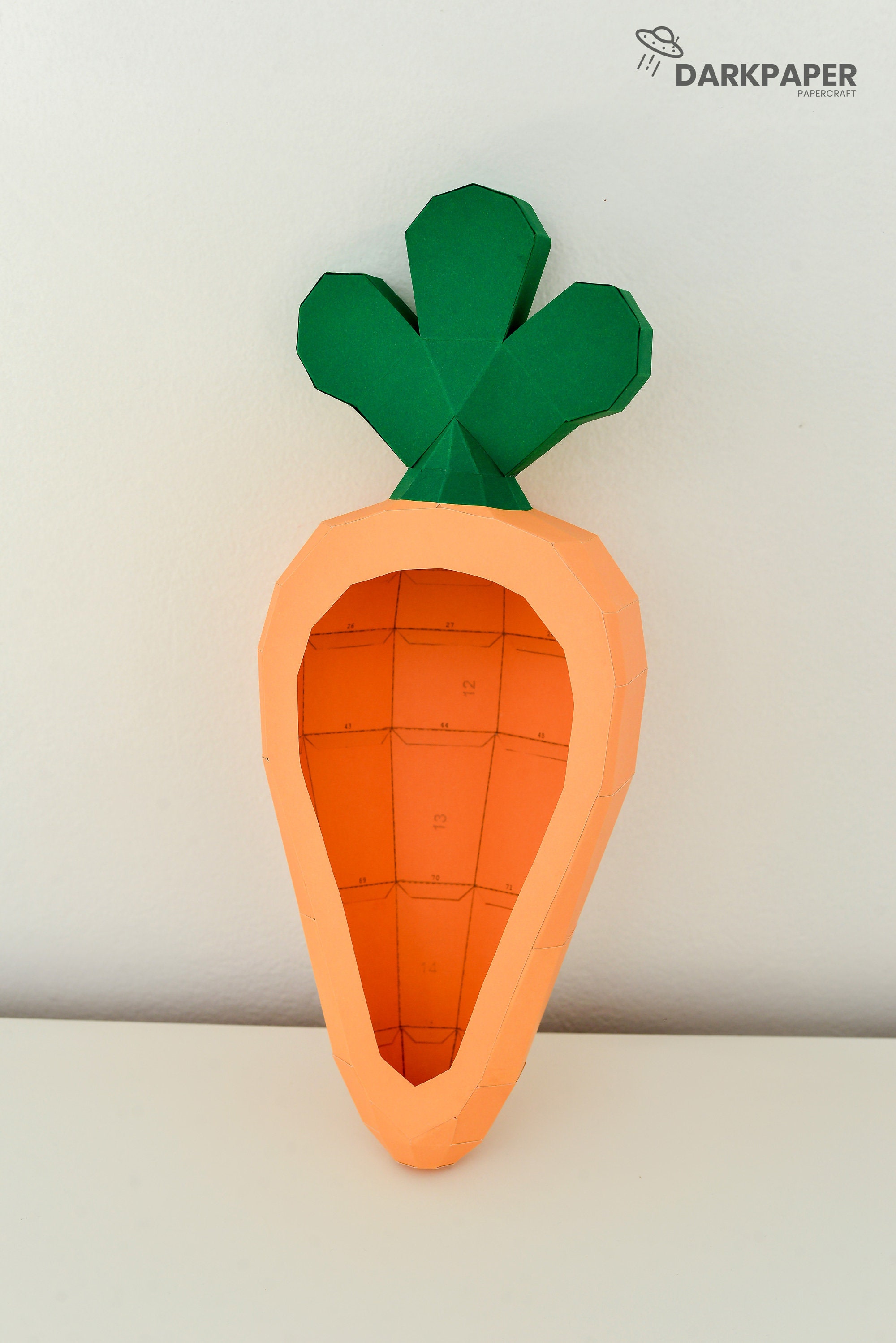 Wall Carrot Bunny Low Poly Carrot Easter Papercraft - Etsy