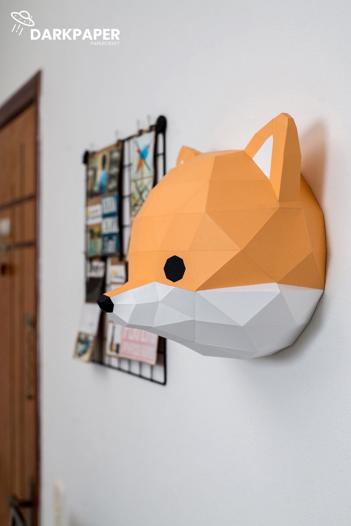 Papercraft Fox Head, Cartoon Fox Head Template, Fox Head Trophy ...