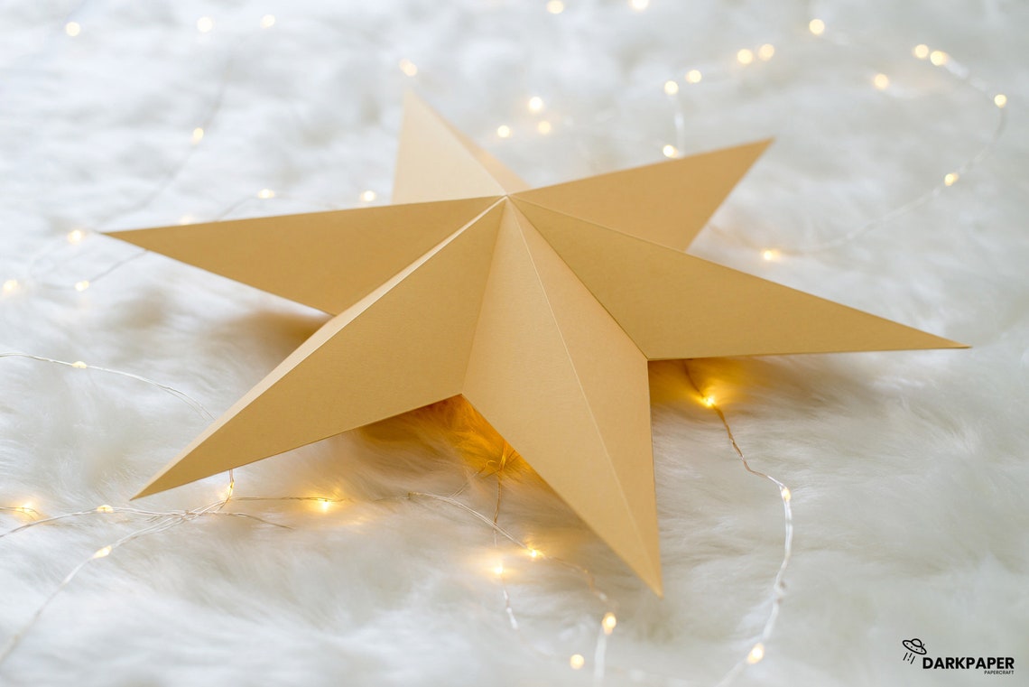 Star Template, Star Papercraft, Papercraft Christmas, Christmas Star ...