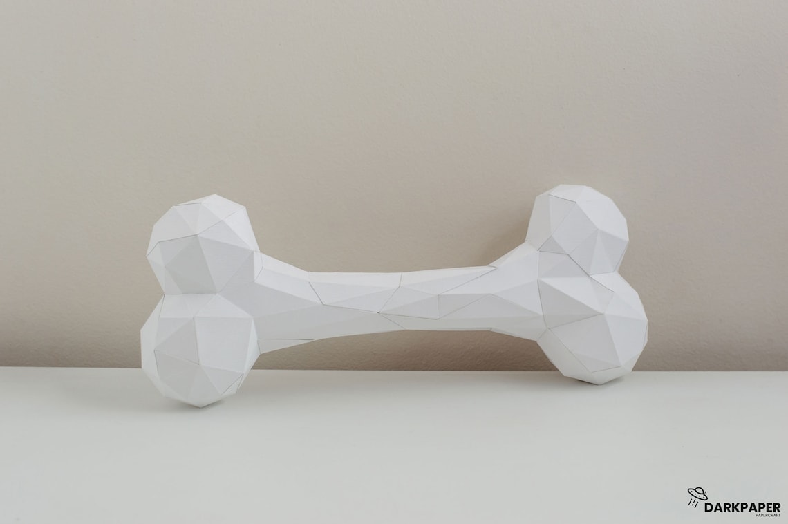 Bone Papercraft Template DIY Papercraft Bone Low Poly DIY - Etsy