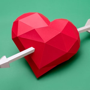 Papercraft Heart With Arrow, Papercraft Heart, Papercraft Heart Arrow ...