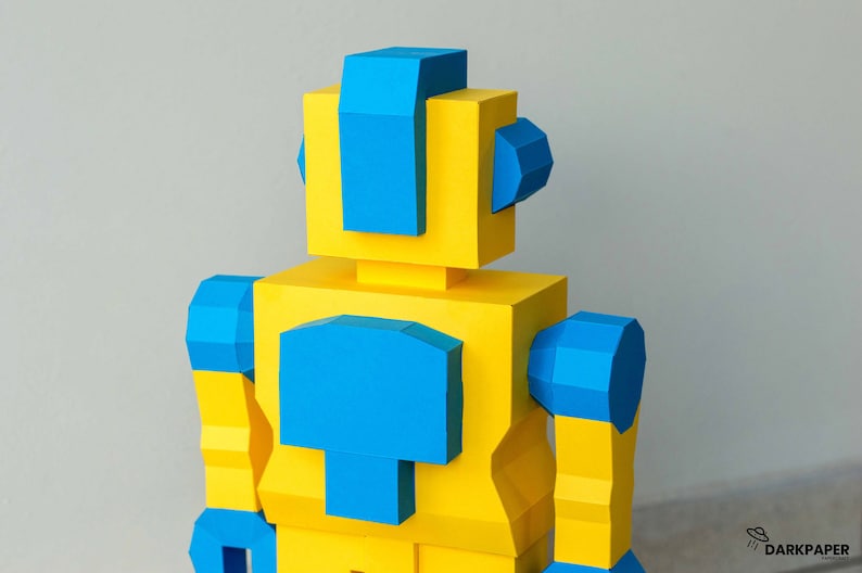Vintage Robot Papercraft Template, DIY Papercraft, Low Poly, DIY Robot ...