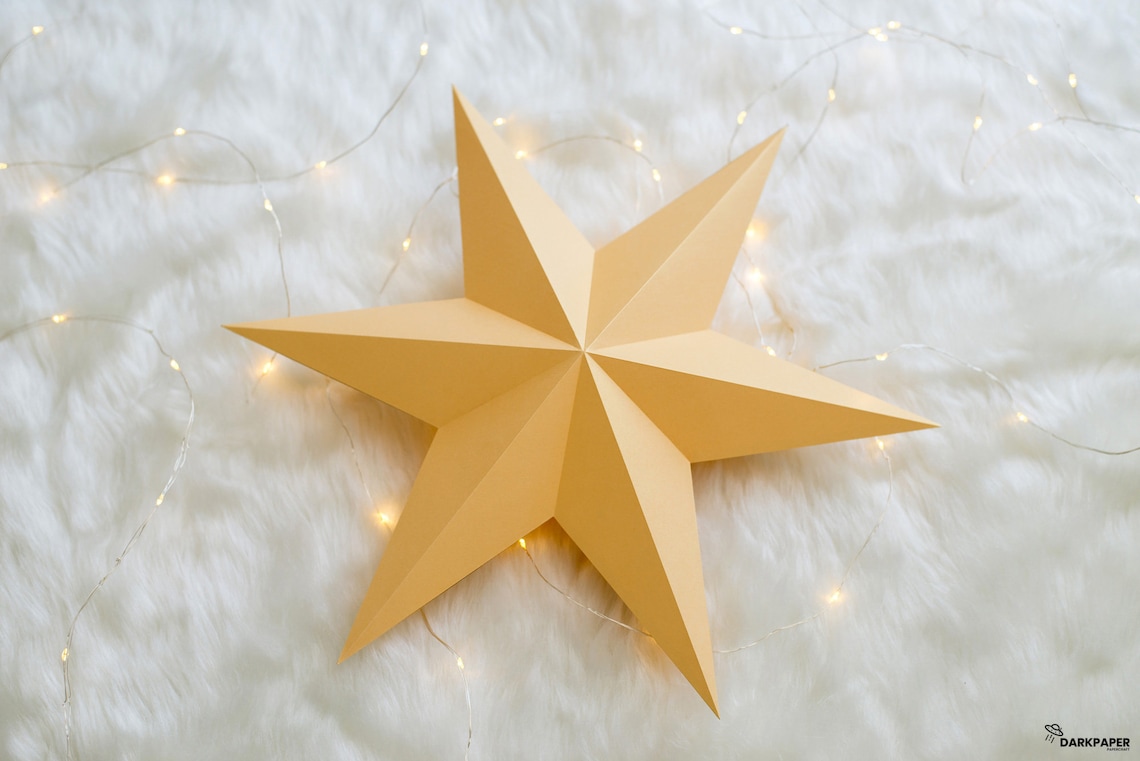 Star Template, Star Papercraft, Papercraft Christmas, Christmas Star ...
