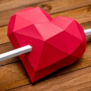 Papercraft Heart With Arrow, Papercraft Heart, Papercraft Heart Arrow ...