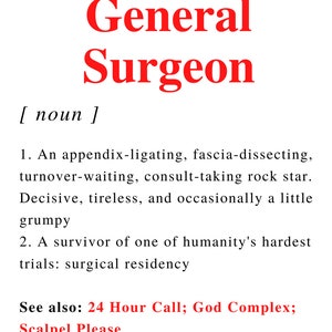 General Surgery Definition Mug, Surgeon Mug, Gifts for Doctors, Medical ...