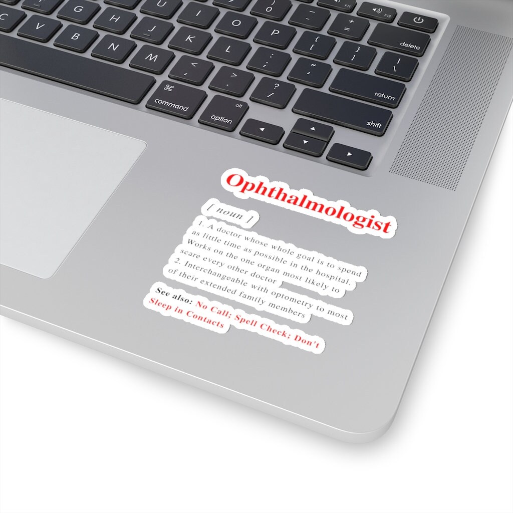 Ophthalmologist Definition Sticker Ophthalmology Laptop - Etsy