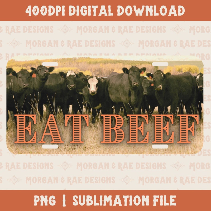 Eat Beef License Plate - Etsy