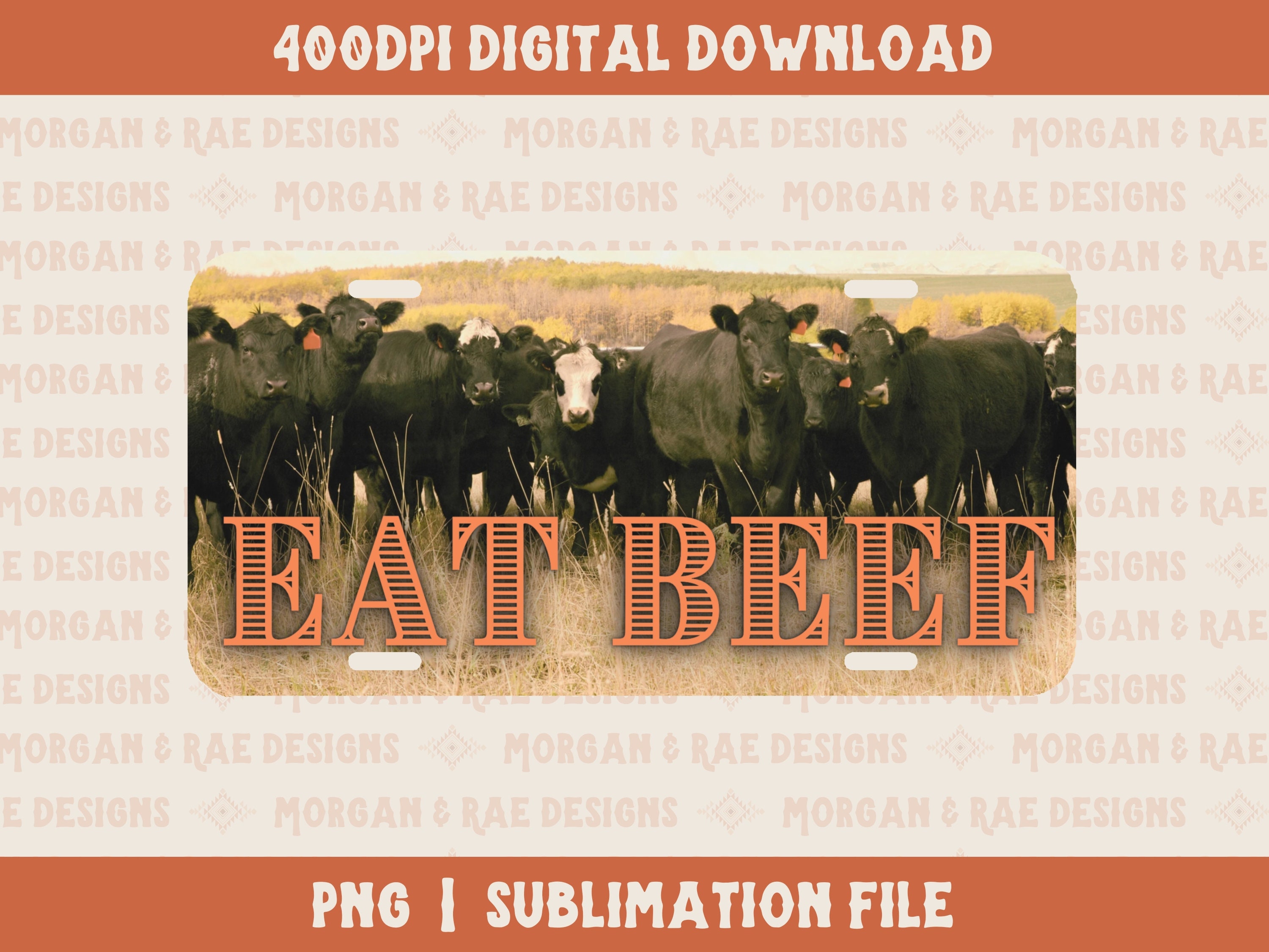 Eat Beef License Plate | PNG Sublimation Digital Design - Etsy