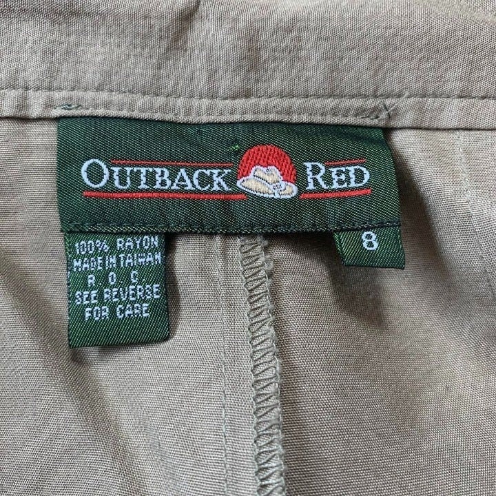 Outback Red Vintage 80s Khaki Tan Culottes Shorts Rayon Size 8 - Etsy