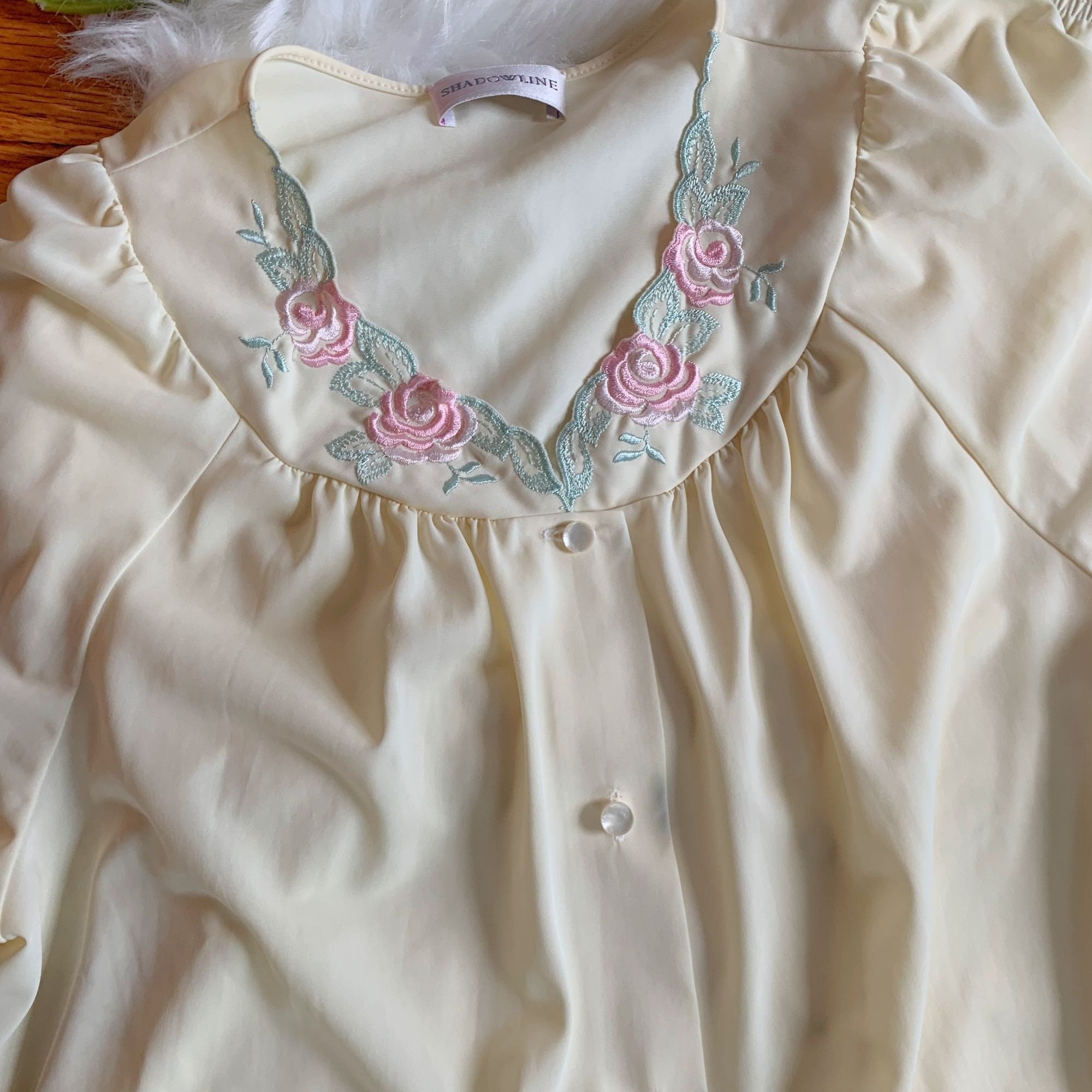 Shadowline Vintage Pale Yellow Pajama Top and Pants Set With - Etsy