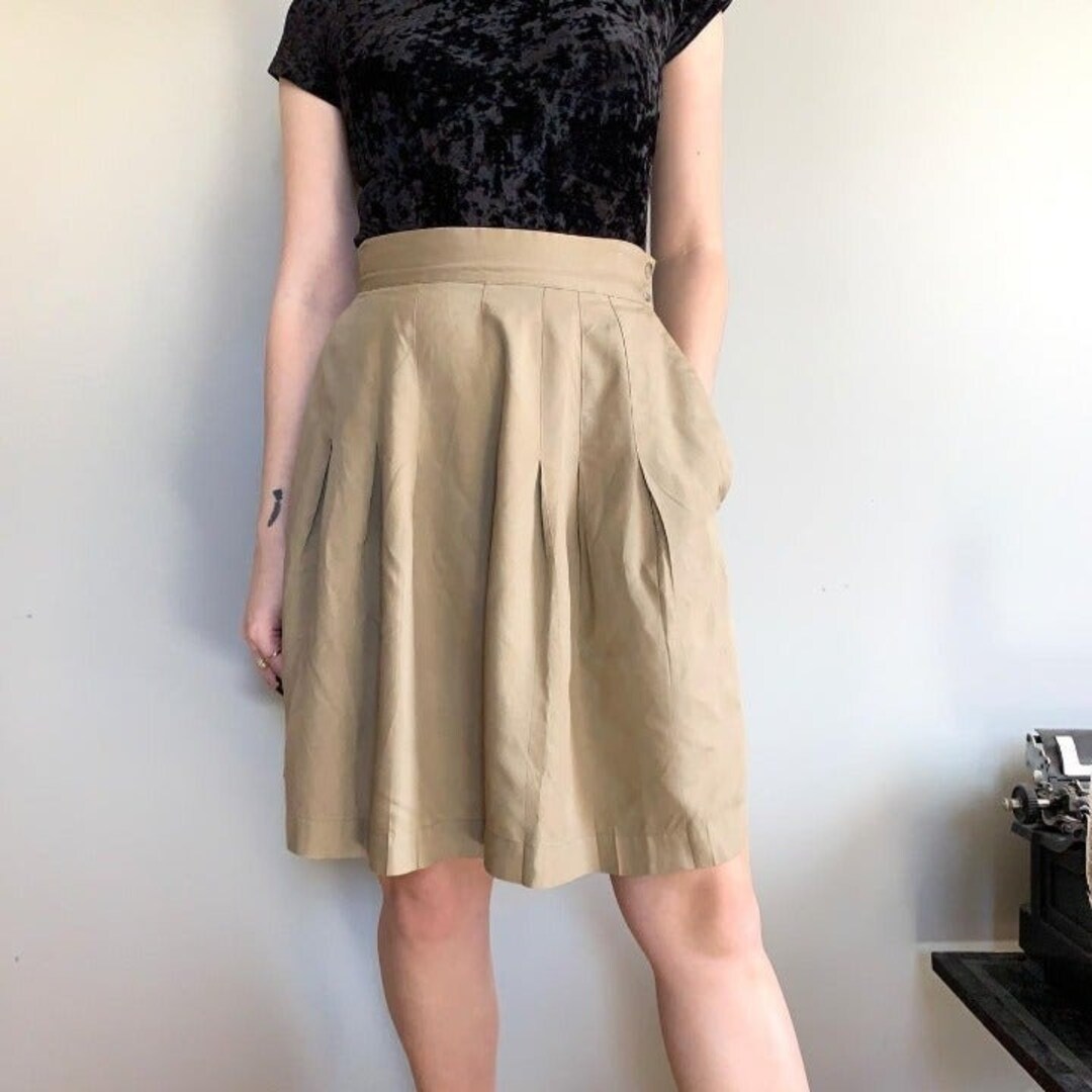 Outback Red Vintage 80s Khaki Tan Culottes Shorts Rayon Size 8 - Etsy