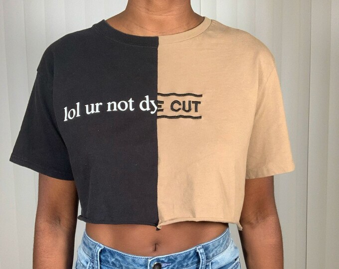 Upcycled Womens Clothing Cropped Split T Shirt Custom - Etsy